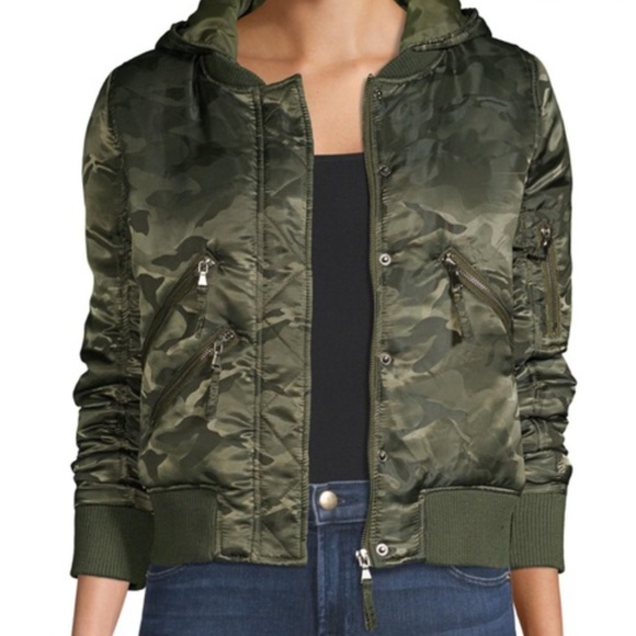 Generation Love | Jackets & Coats | Satin Camo Bomber Jacket W ...
